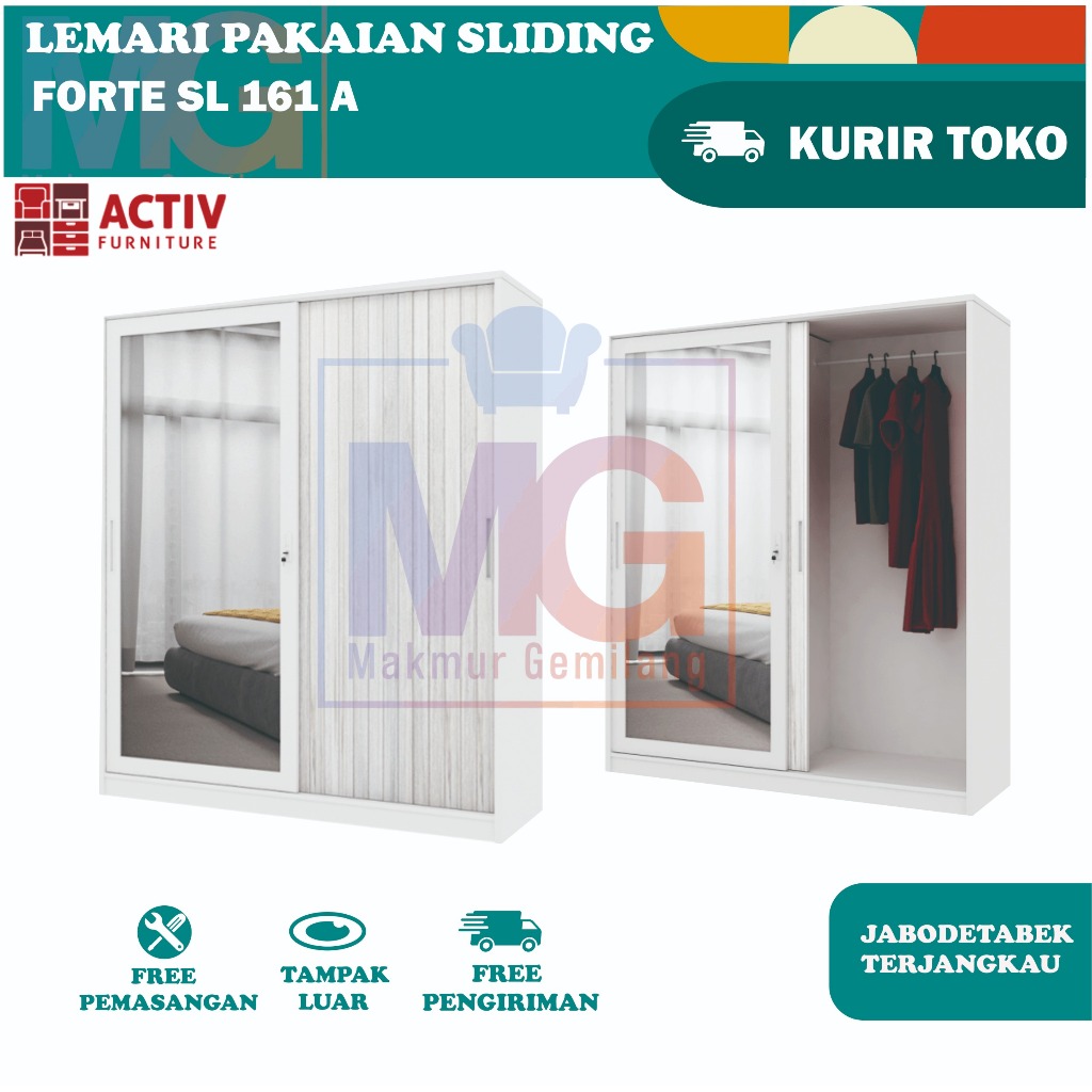Jual Lemari Pakaian Besi Pintu Kombinasi Sliding & Swing / Lemari ...