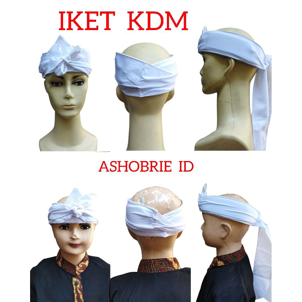 Jual Iket kepala KDM/iket putih polos | Shopee Indonesia