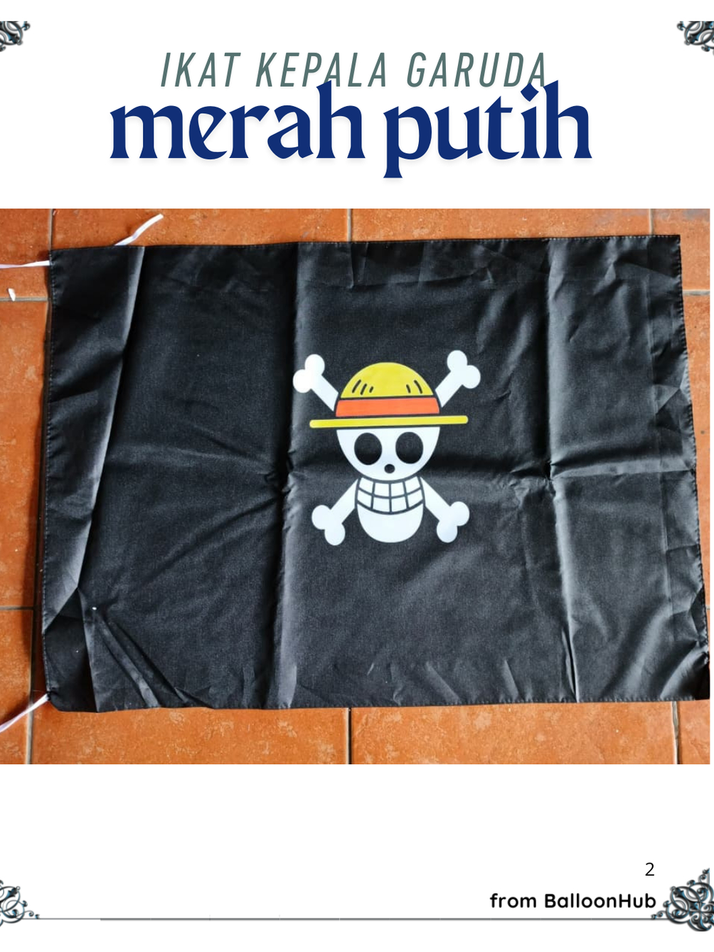Jual Bendera One Peace Wanpis One Piece Onepiece Tengkorak Nakama Hitam ...