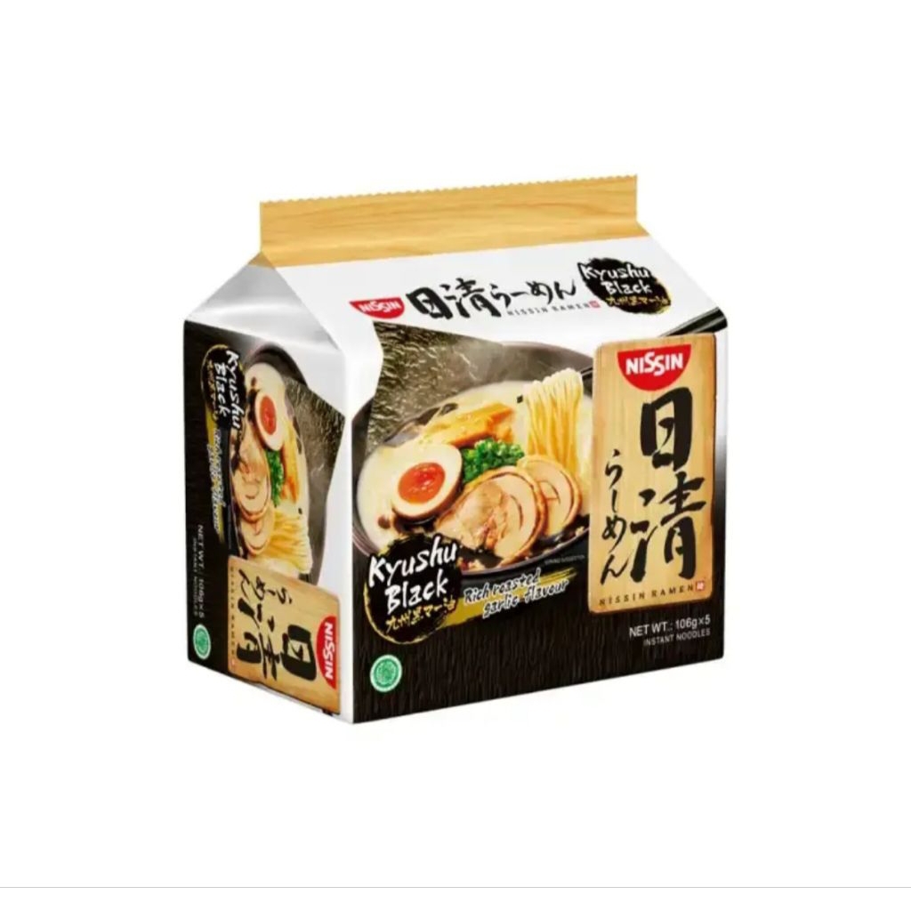 Jual Nissin Japanese Ramen Miso ala Kyushu Black 106gx5pcs.adalah mi ...