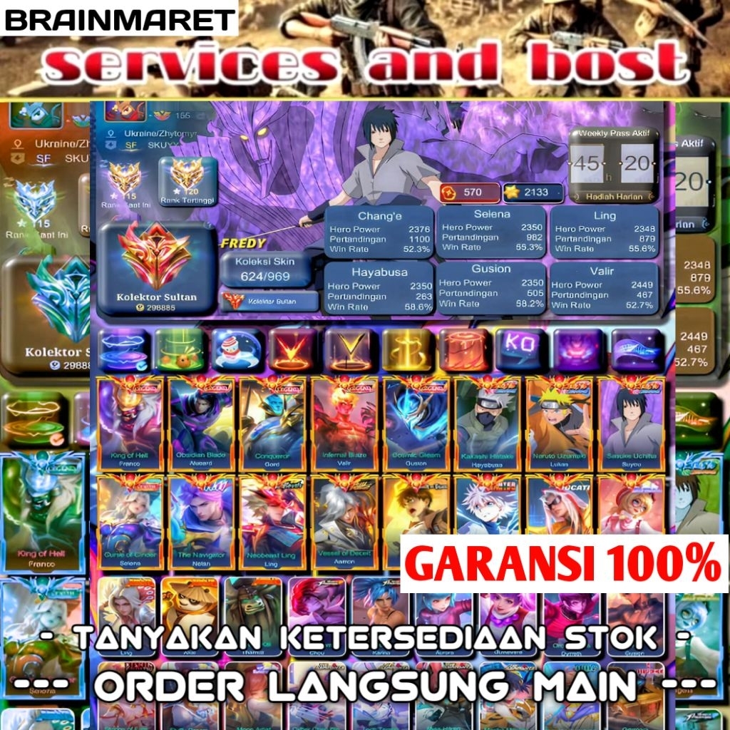 Jual AKUN SULTAN ML GG - By BRAINMARET | Shopee Indonesia