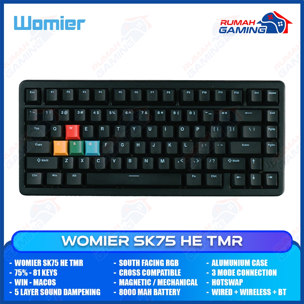 Jual WOMIER SK75 HE TMR - 75% - 8K - Alumunium - 3 Mode Connection ...