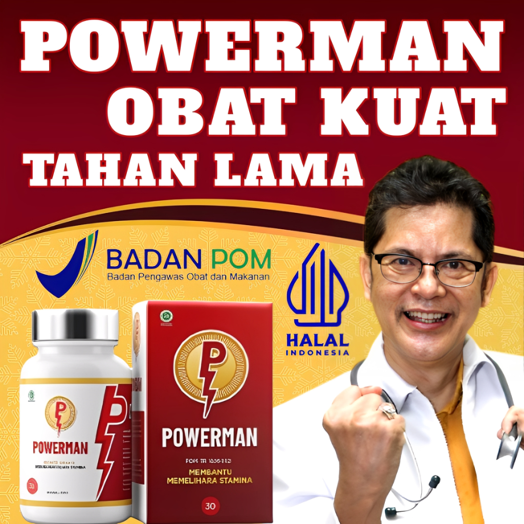 Jual POWERMAN 0BAT KUAT Tradisional BPOM Kapsul Kuat dan Tahan Lama ...