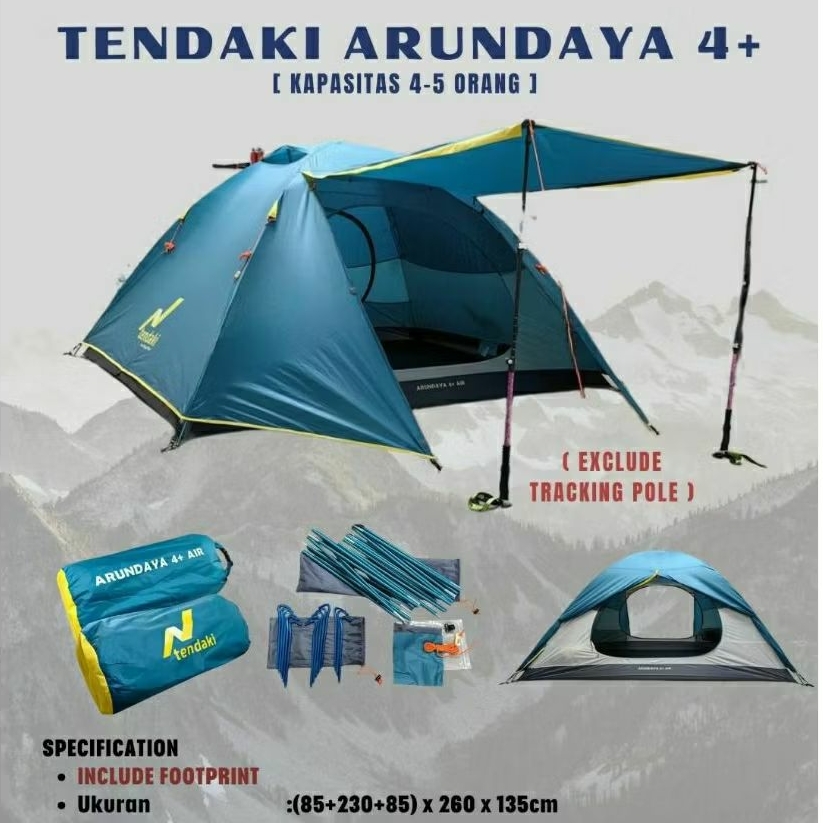 Jual TENDA CAMPING TENDAKI ARUNDAYA 4+ AIR FRAME ALLOY ULTRALIGHT ...