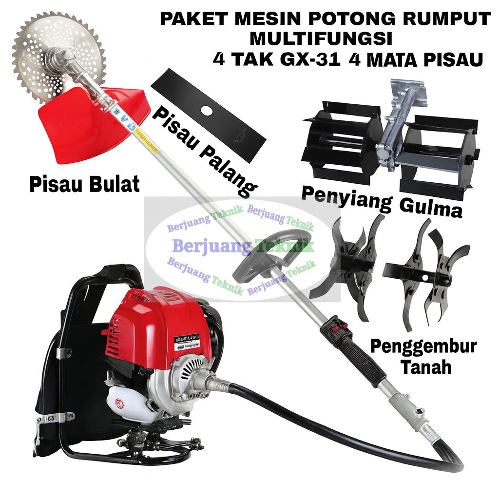 Jual Mesin Potong Rumput Multifungsi 4 Tak GX-31 Komplit 4 Mata Pisau ...
