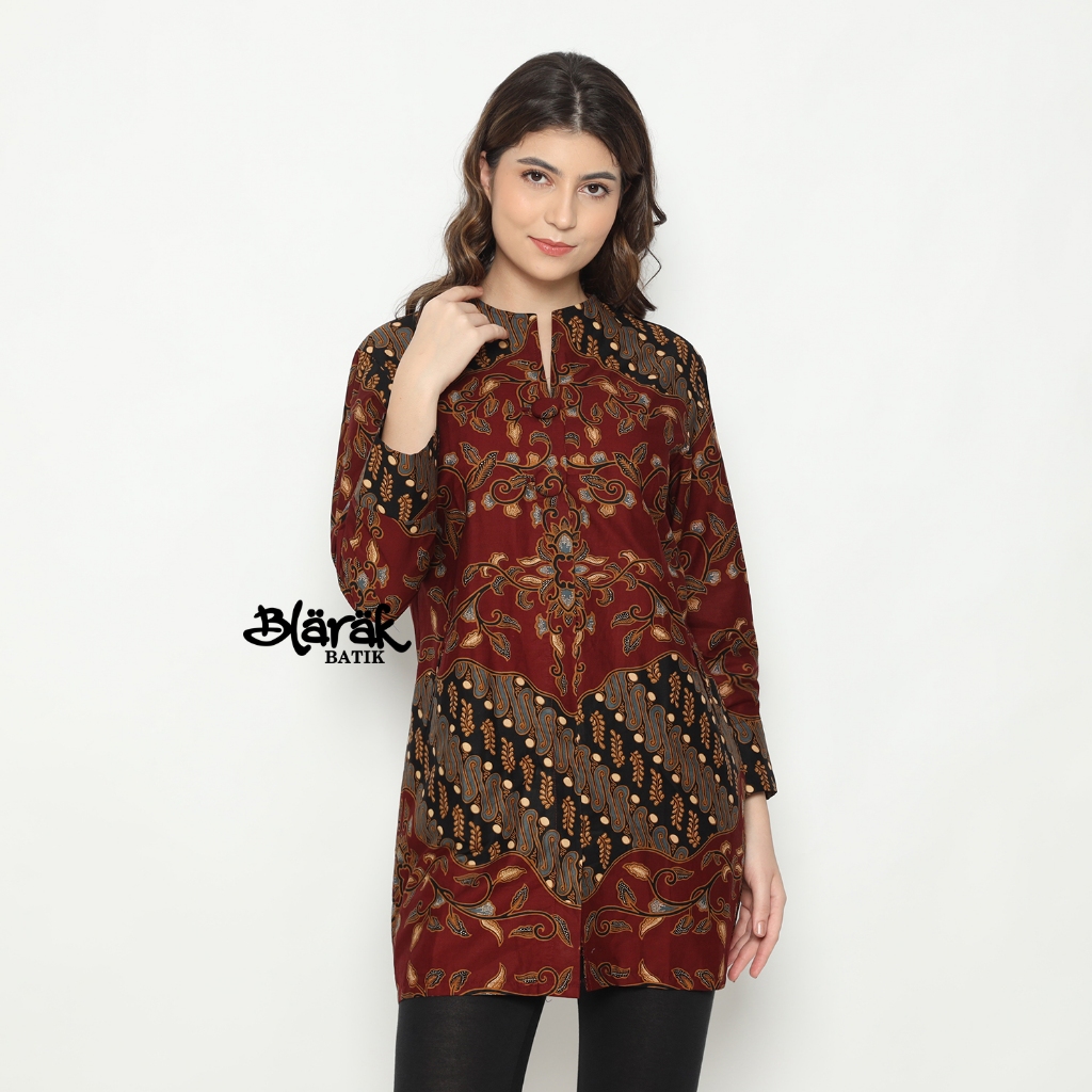 Jual BLARAK - Tunik Seno Harya Merah | Shopee Indonesia