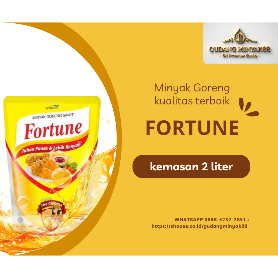 Jual MINYAK GORENG FORTUNE 2 LITER KEMASAN POUCH | Shopee Indonesia