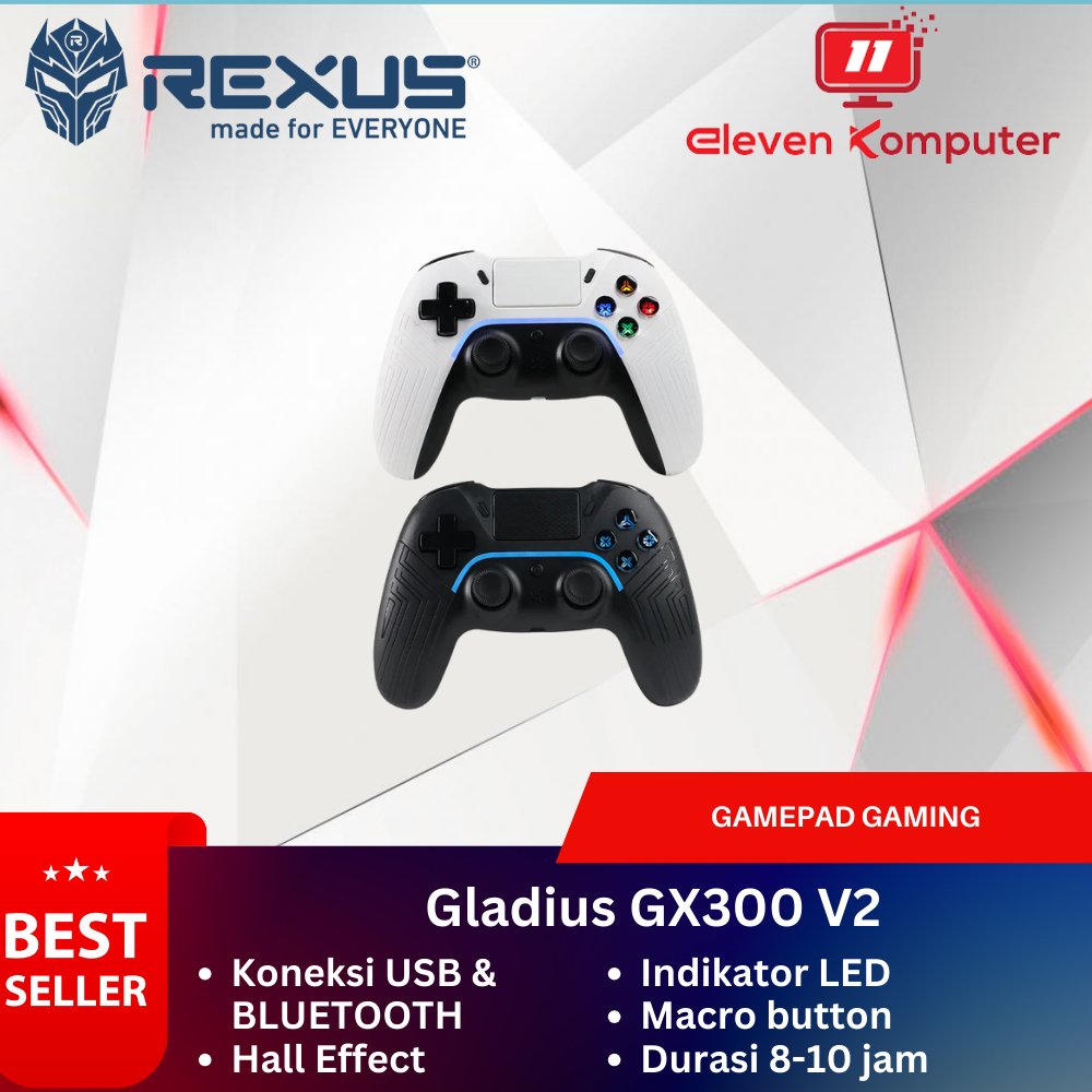 Jual Gamepad Rexus GX300 V2 Bluetoth and Wired Gamepad Joystick ...