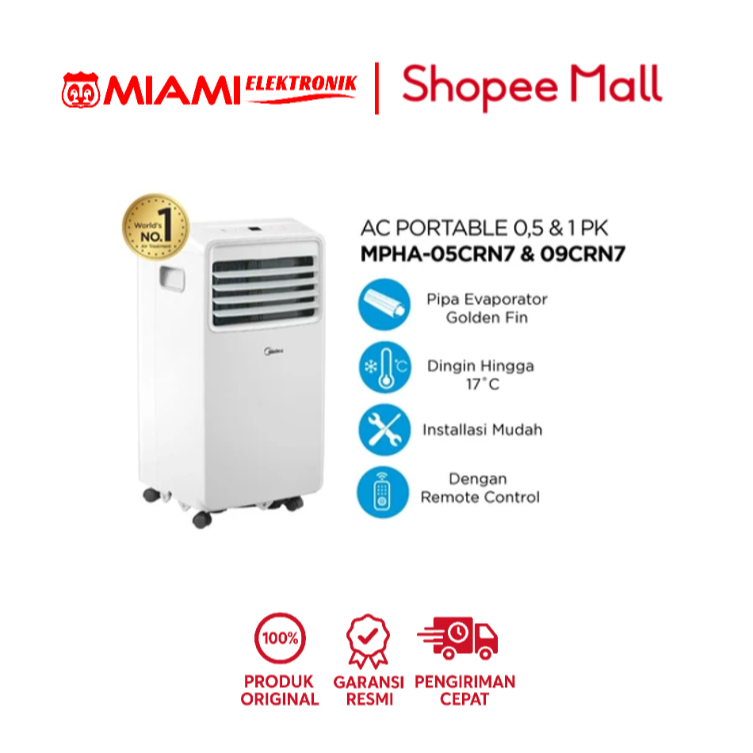 Jual MIDEA MPHA-05CRN7 / MPHA-09CRN7 AC Portable Multiple Function AC ...