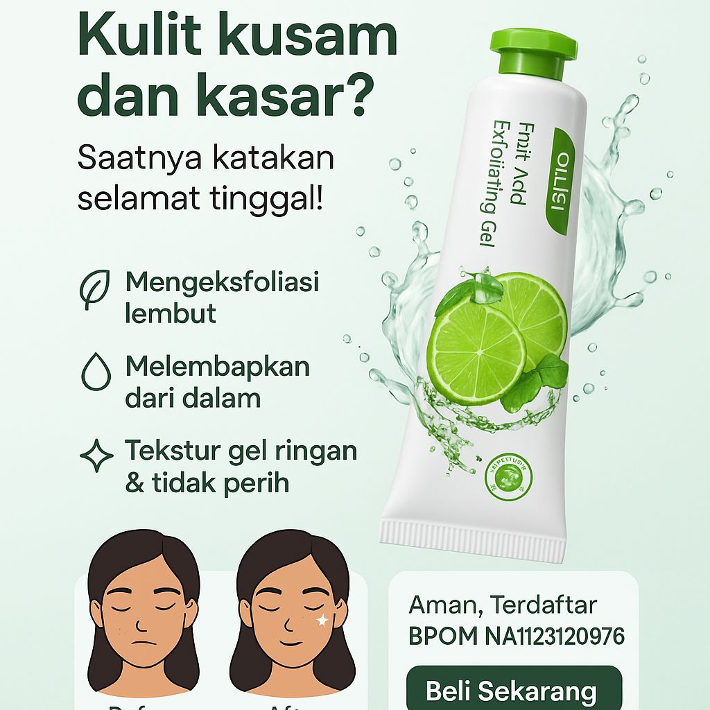 Jual OULISI Fruit Acid Exfoliating Gel Facial Membersihkan dan ...