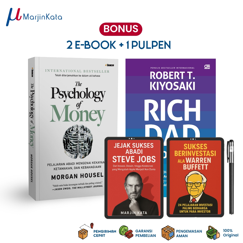 Jual Paket Hemat The Psychology of Money Morgan Housel & Rich Dad Poor ...
