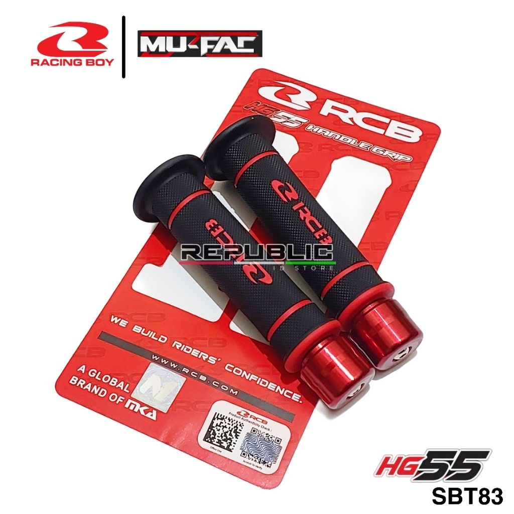 Jual RIS HANGRIP RCB ORIGINAL HG55 & JALU STANG CNC End-Bar UJUNG HITAM ...