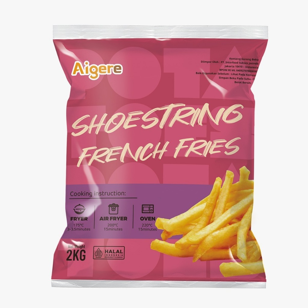 Jual AIGERE SHOESTRING FRENCH FRIES 2KG KENTANG GORENG 7MM IMPOR | Shopee Indonesia
