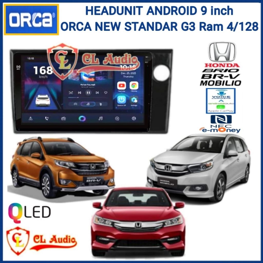 Jual Head Unit Android ORCA New Standar 9 Inch Brio/Mobilio/Brv 2016 Up ...