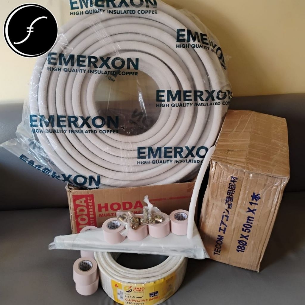 Jual PAKET PASANG PIPA AC ( EMERXON ) MURAH 1/2 - 1 PK STANDAR ( NON ...