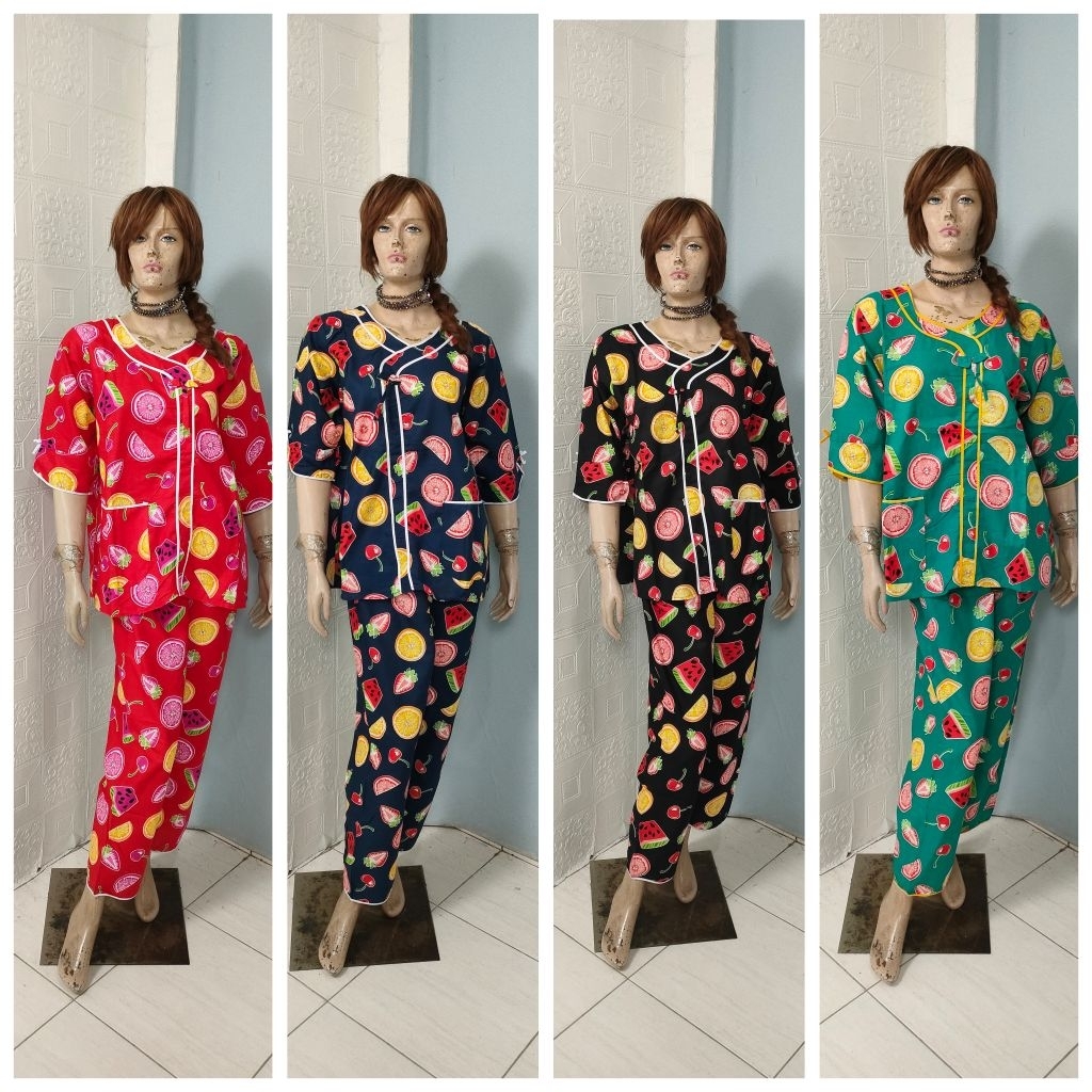 Jual BAJU TIDUR BATIK BAGAN SIAPI API MOTIF BUAH BUAHAN BISA COPLE ...