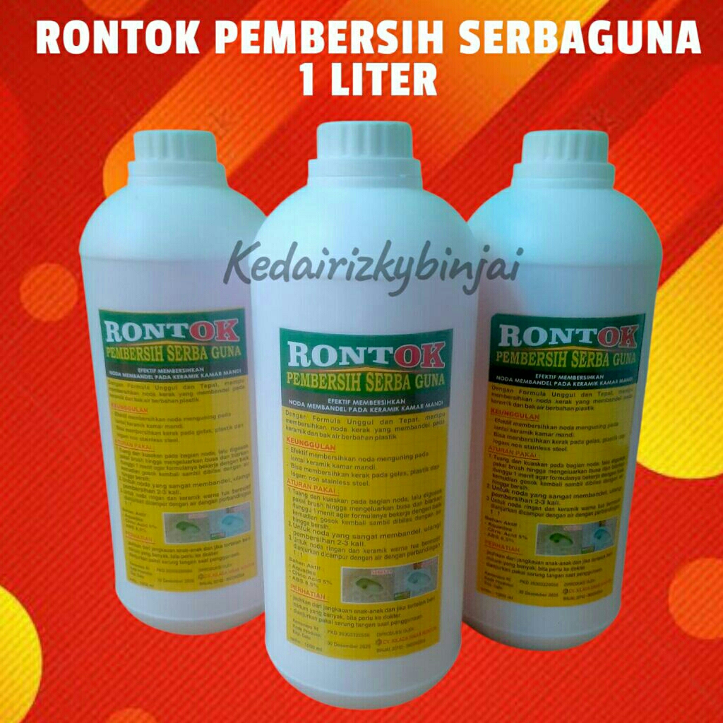 Jual RONTOK PEMBERSIH SERBAGUNA 1LITER | Shopee Indonesia