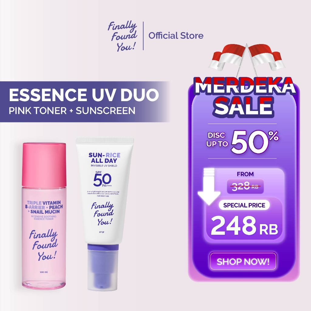 Jual Finally Found You! Essence UV Duo: Triple Vitamin B-Arrier + Peach ...