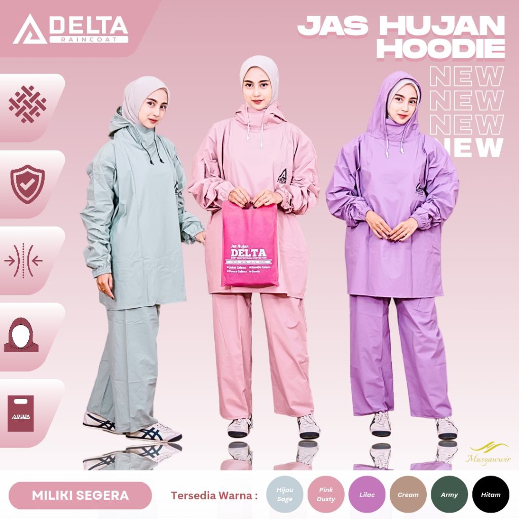 Jual TERBARU JAS HUJAN MODEL HOODIE PRIA WANITA DEWASA BAHAN TEBAL PVC ...