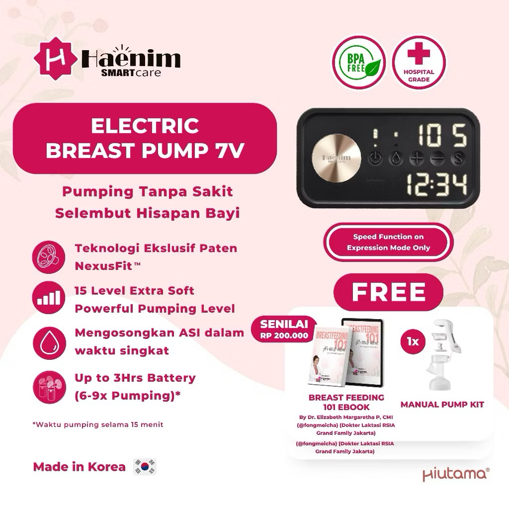Jual SEWA POMPA ASI HAENIM 7V POMPA ASI ELEKTRIK TANPA SAKIT | Shopee ...
