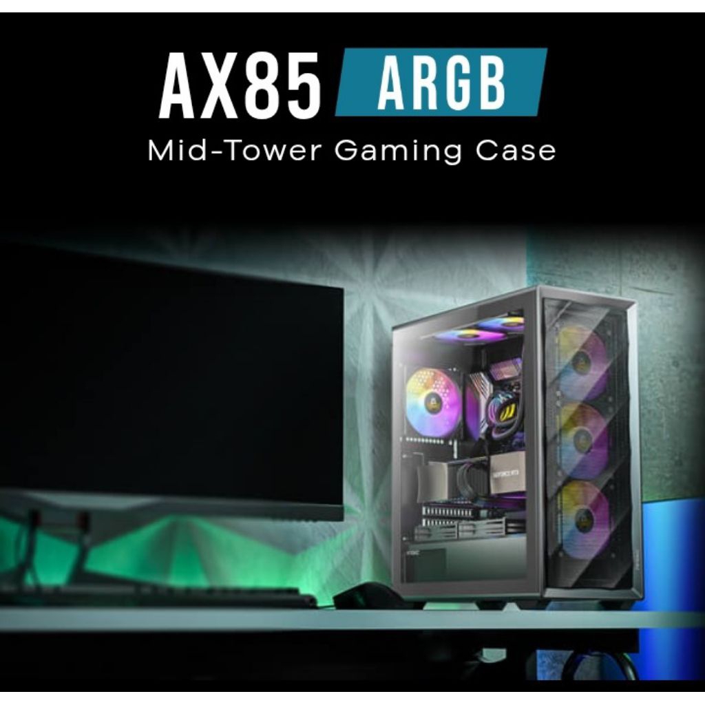 Jual Antec AX85 ARGB Tempered glass ATX Chassis | Shopee Indonesia