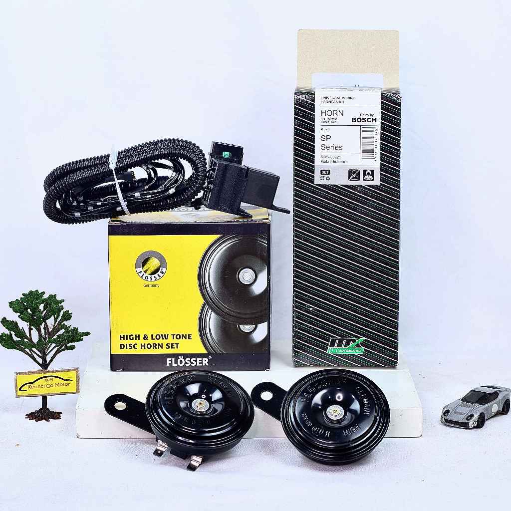 Jual PAKET Flosser 127407 SP Klakson Disc 12 Volt Double Soket Pin ...