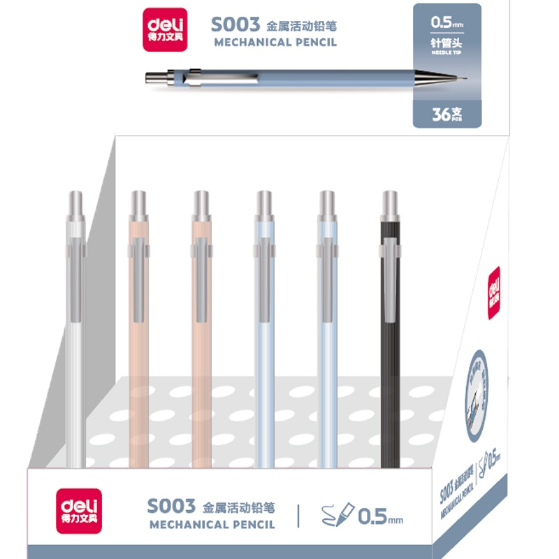 Jual Deli Metal Mechanical Pencil / Pensil Mekanik Besi 0.5mm Nyaman ...