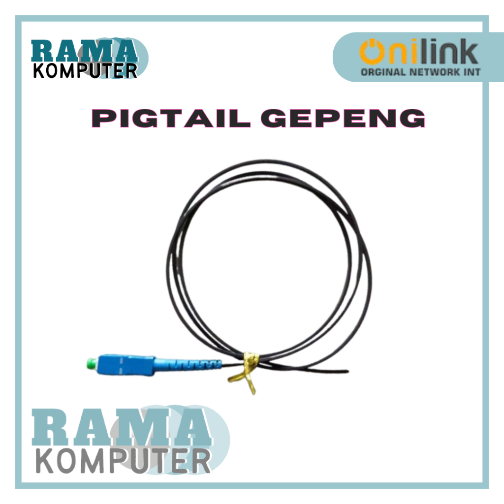 Jual KABEL FIBER OPTIC PIGTAIL HITAM GEPENG 3M | Shopee Indonesia
