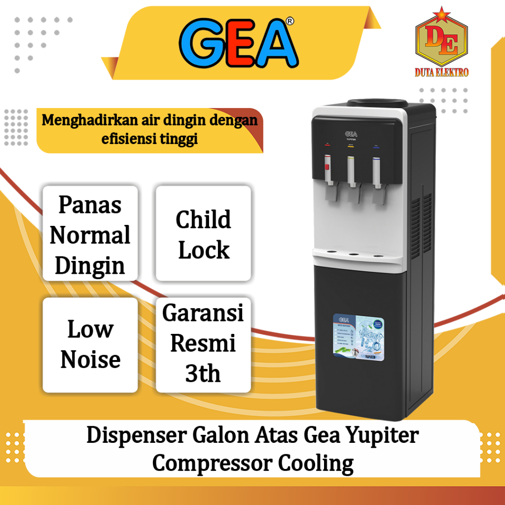 Jual Dispenser Galon Atas Gea Yupiter Compressor Cooling | Shopee Indonesia