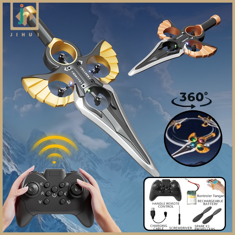 Jual JIHUI Mainan Pesawat Terbang RC Drone Stunt 360° dengan Remote ...