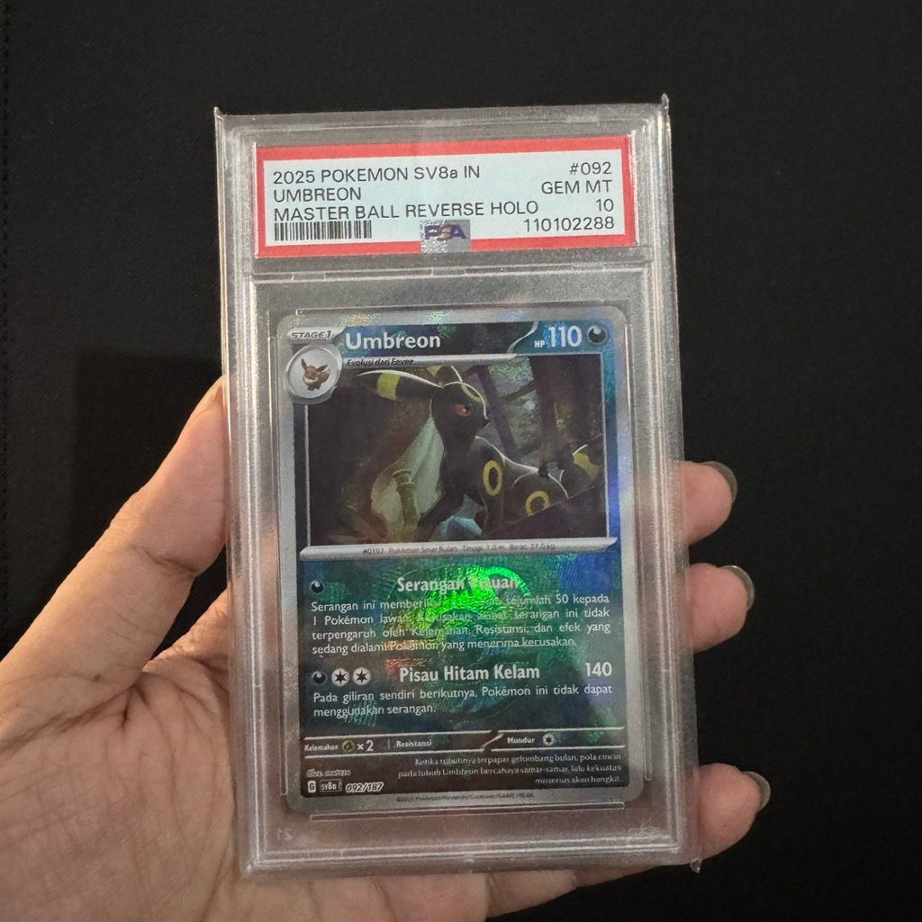 Jual PSA 10 Umbreon Masterball Sv8a 092/187 (ID) - Pokemon TCG | Shopee ...