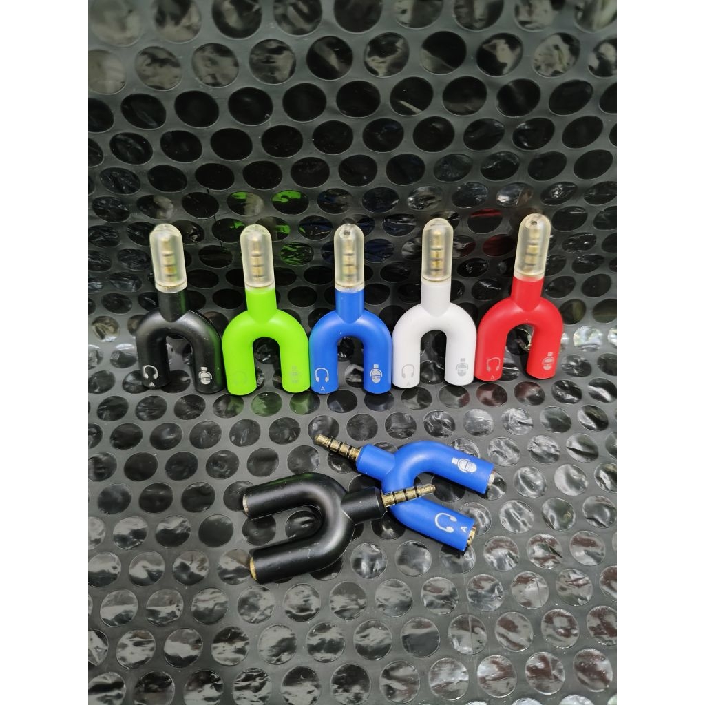 Jual AUDIO JACK 3.5 MM KONEKTOR JACK Y SPLITER U AUX KE AUDIO HEADSET ...