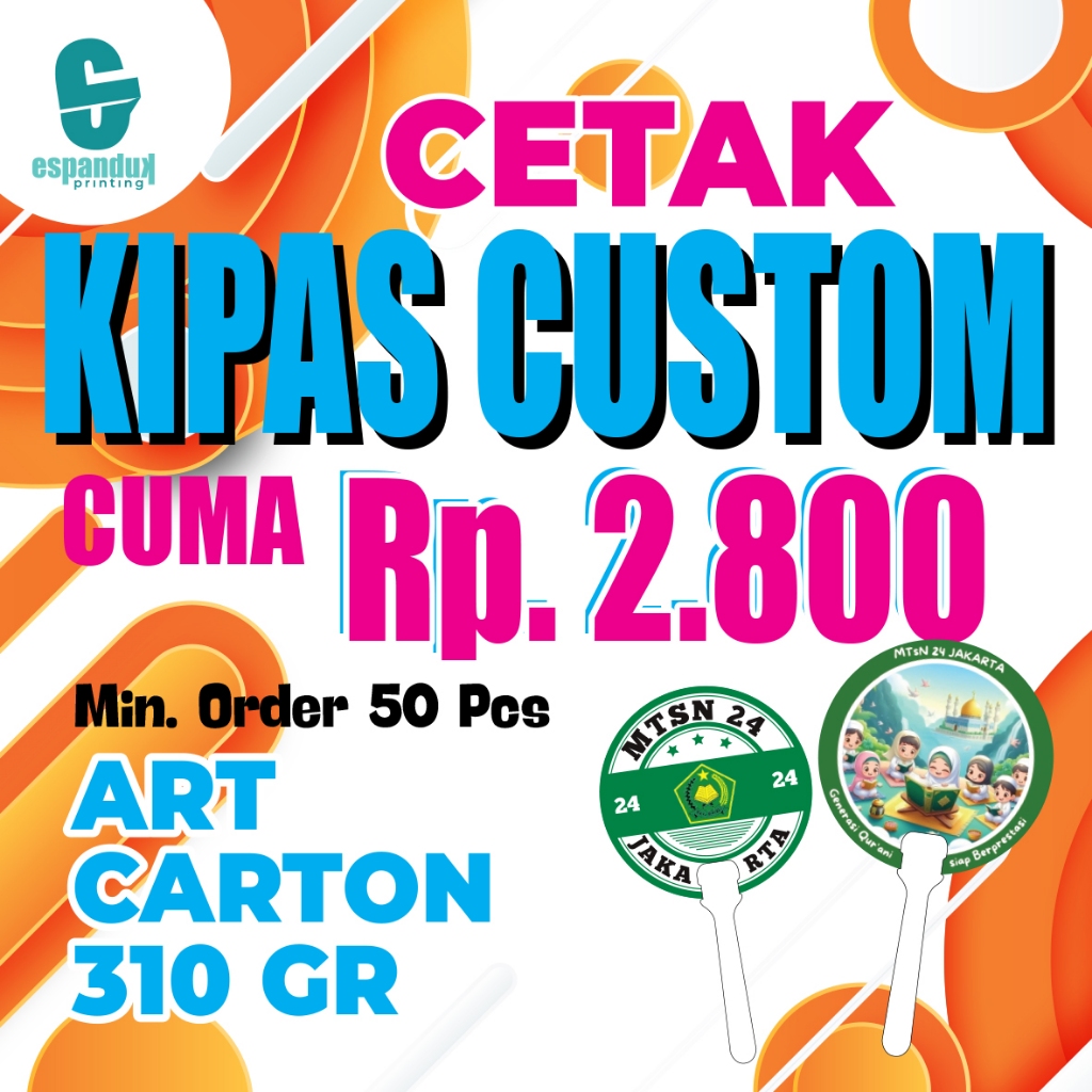 Jual Kipas Bulat, Kipas Custom, Kipas Custom 2 Sisi, Kipas Custom Murah ...