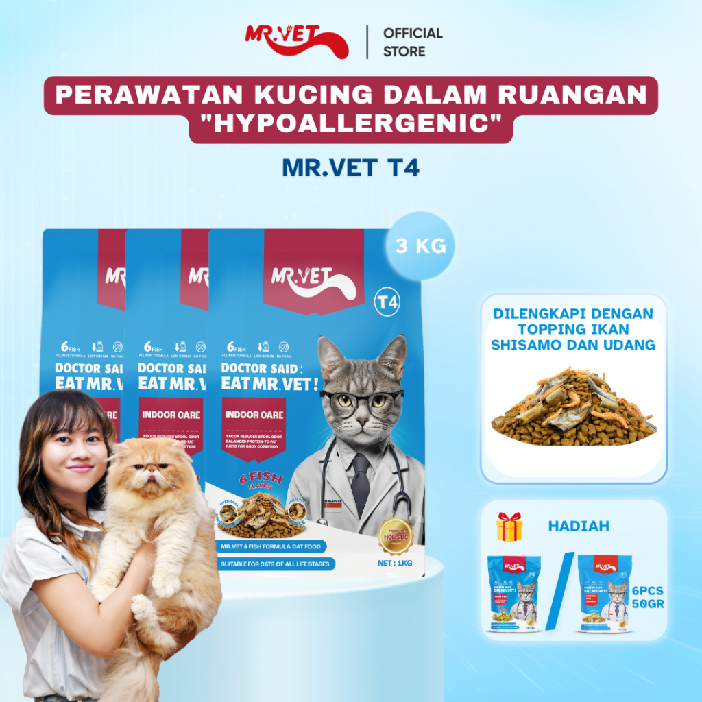 Jual Mr.Vet - Makanan Kucing Kering Mr.Vet T4 3kg Menjaga Berat Badan ...