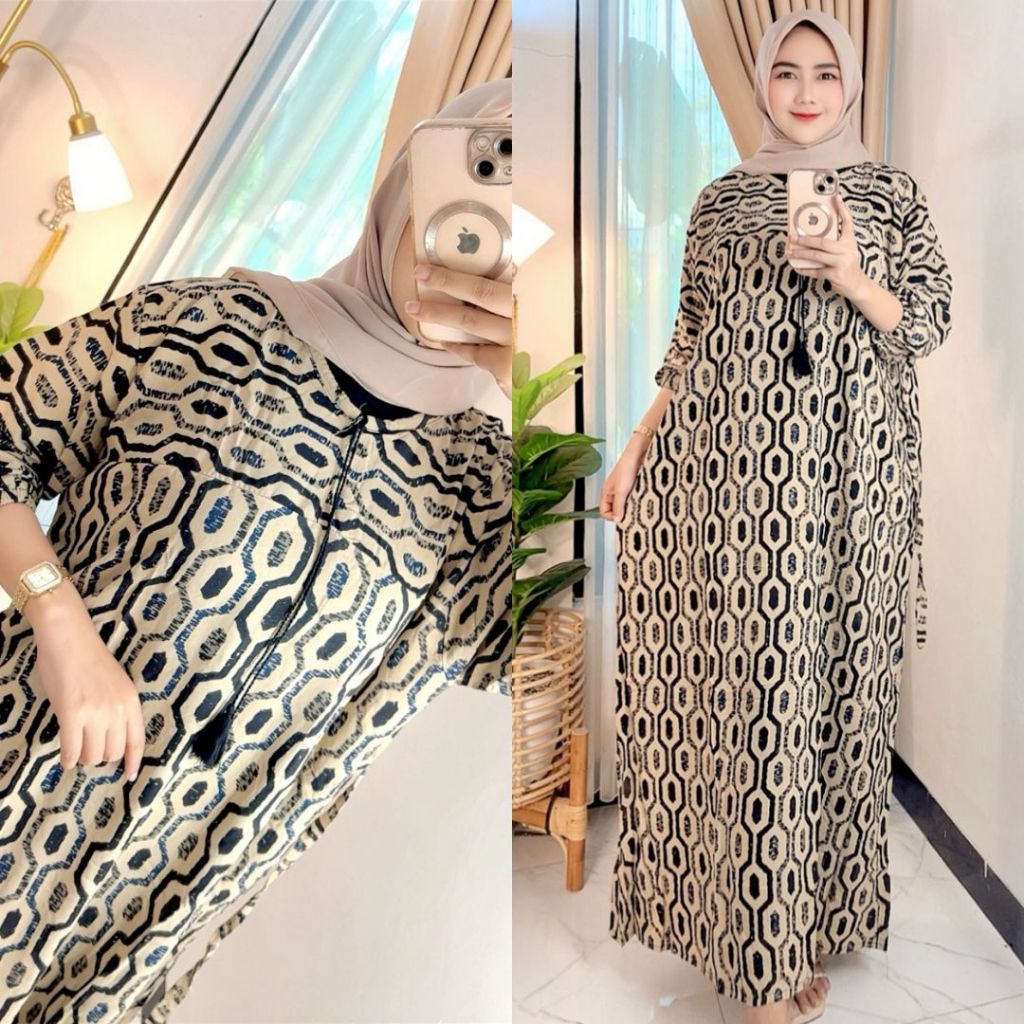 Jual MEGA FASHION - Daster Dress Terbaru Bahan Rayon Adem Dress Motif ...