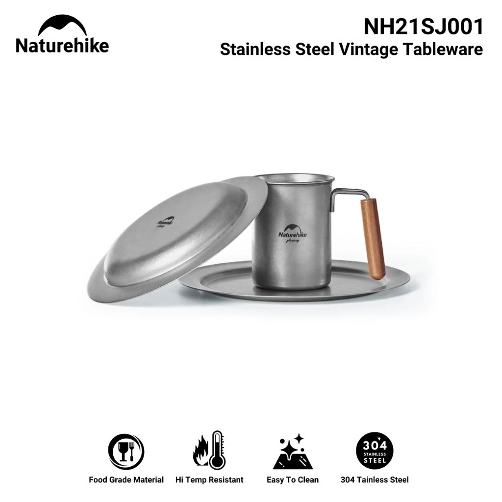 Jual PIRING MAKAN 304 STAINLESS STEEL NATUREHIKE NH21SJ001 PERALATAN ...