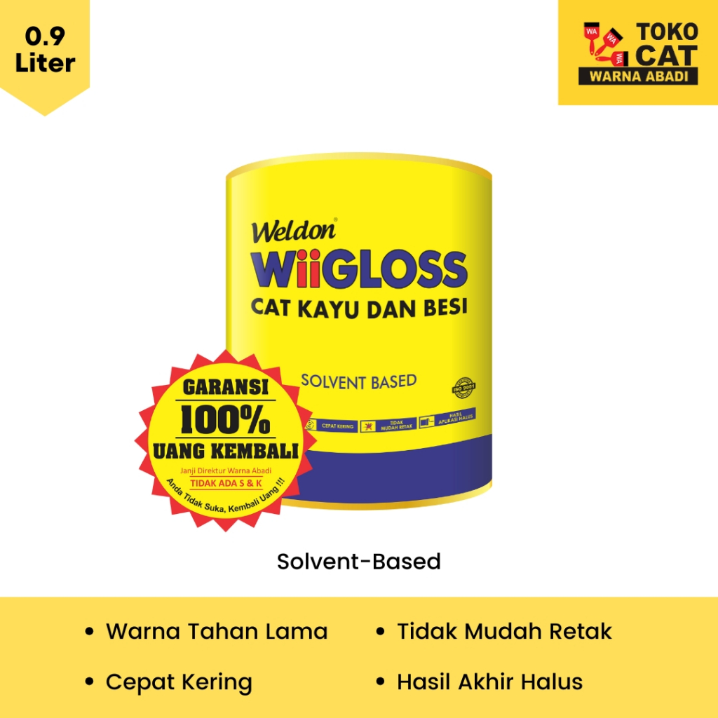 Jual CAT KAYU BESI WELDON WIIGLOSS 0.9 LITER | Shopee Indonesia