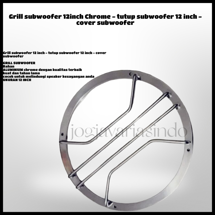 Jual Grill subwoofer 12inch Chrome - tutup subwoofer 12 inch - cover ...