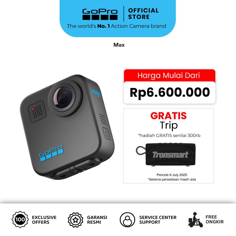 Jual GoPro Max - Action Camera 360° 5.6K30 Video Hyper smooth ...
