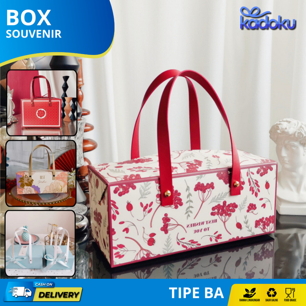 Jual Box Handle Hampers / Box Souvenir / Paperbag Motif / Box Hampers I ...
