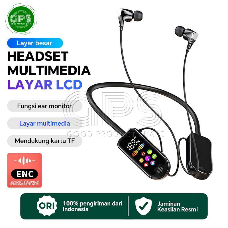 Jual Headphone Nirkabel Bluetooth dengan Layar Multimedia HD Headset ...