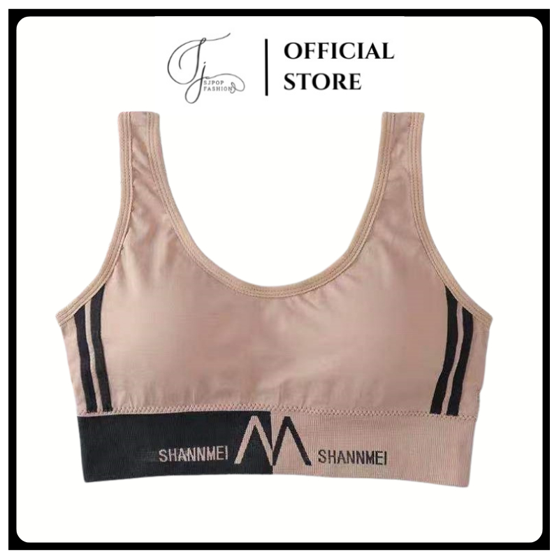 Jual SJPOP BH Sport Bra SHANMEI 2 GARIS Push Up Gym Fitness Joging Yoga ...