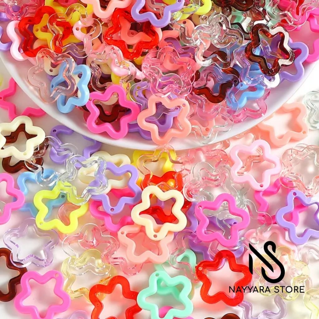 Jual 50gr aneka mote charm manik bintang gantung | manik kupu gantung ...