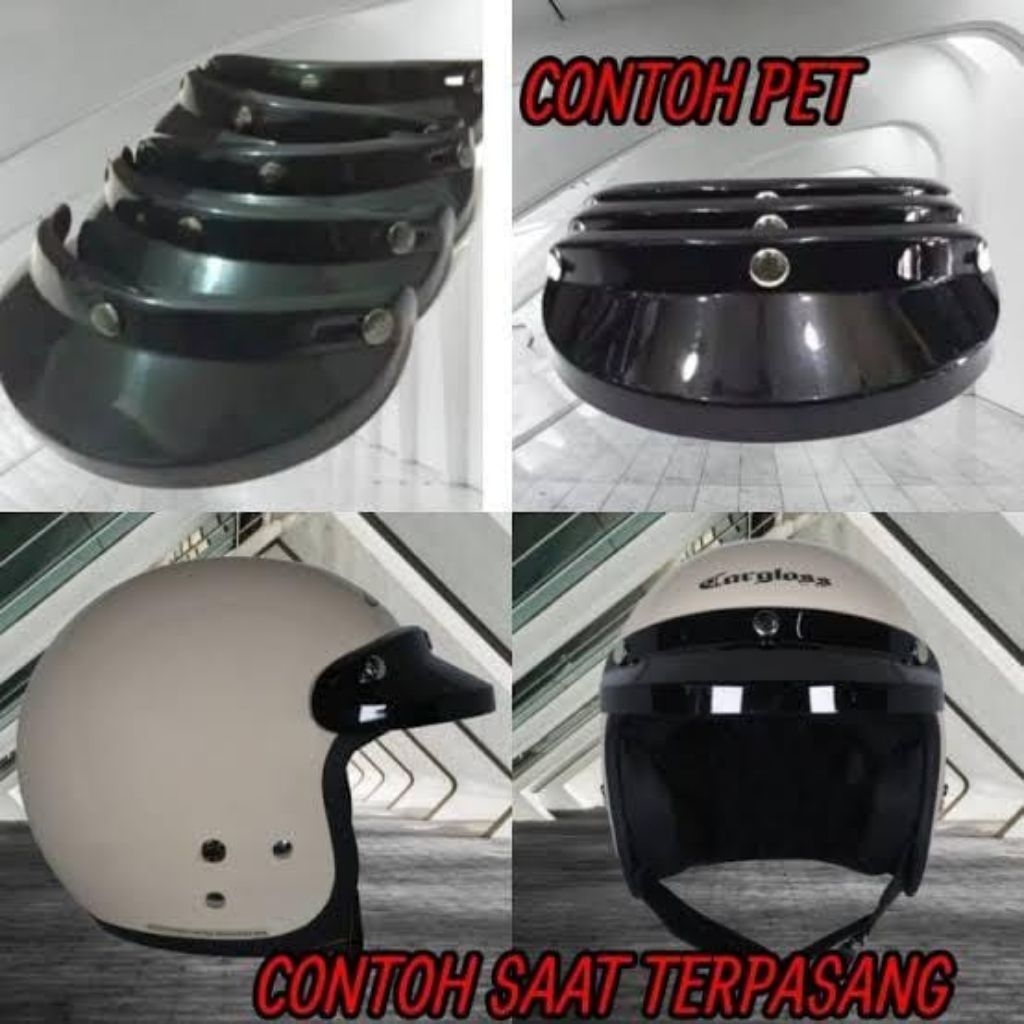 Jual Pet Panjang dan Pet Pendek Hitam Doff dan Glossy untuk Helm Bogo ...