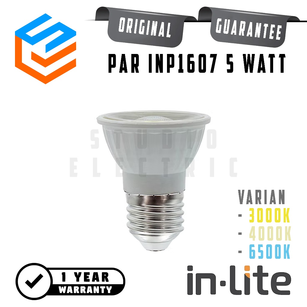 Jual Inlite INP1607 LED Lampu Par Sorot Spotlight E27 5W Kuning / Putih ...