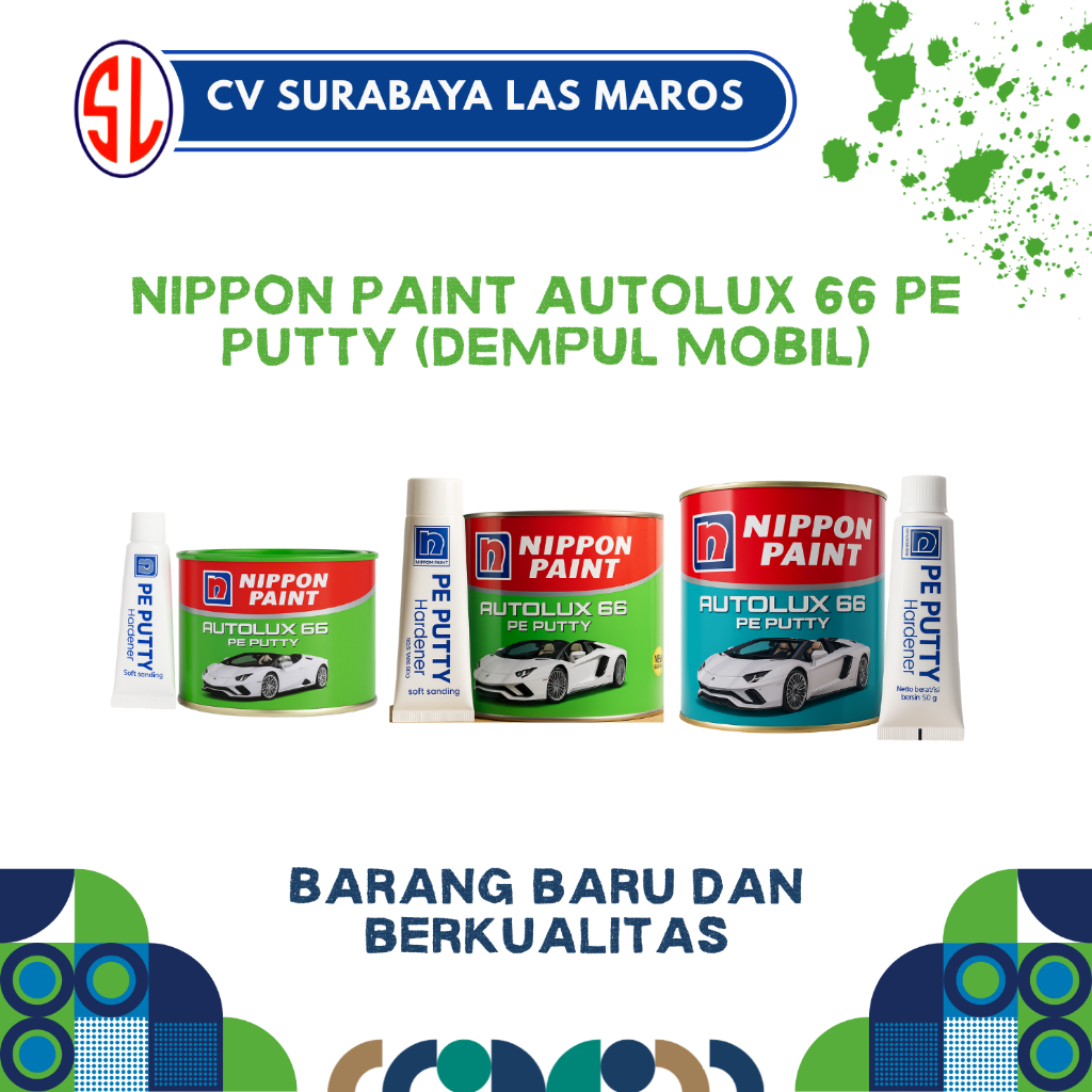 Jual Dempul Mobil Autolux 66 Nippon Paint + Hardener – Halus & Tahan ...