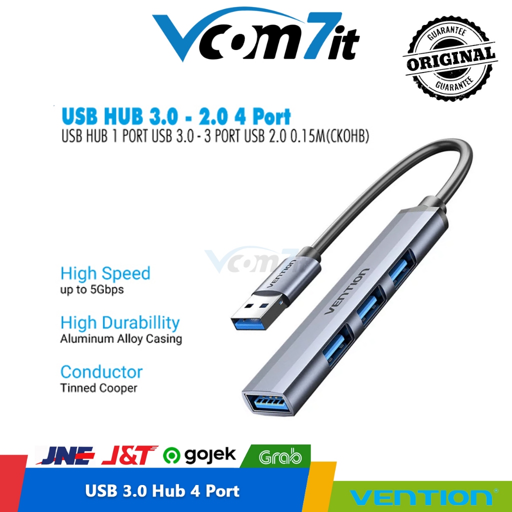Jual Vention USB Hub 3.0 + 2.0 4 Port for Windows Mac Linux | Shopee ...