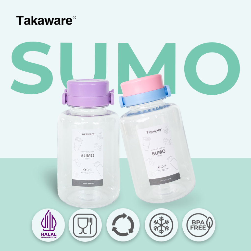 Jual Takaware - Sumo Water Bottle Drinkware - 1200ml | Shopee Indonesia
