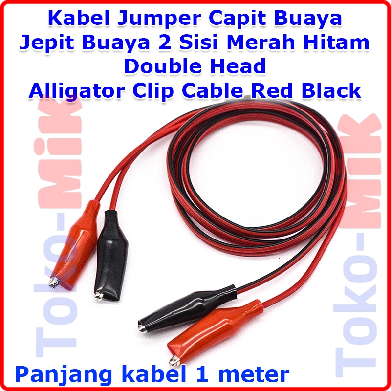 Jual Kabel Jumper Aki Baterai Capit Buaya Jepit Buaya 2 Sisi Merah ...