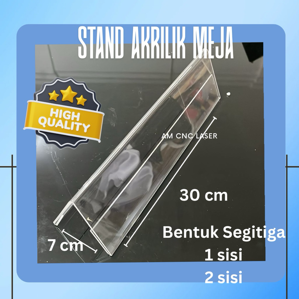 Jual Akrilik Nama Meja Panitia 30x7cm / Stand Acrylic / Tent Card ...